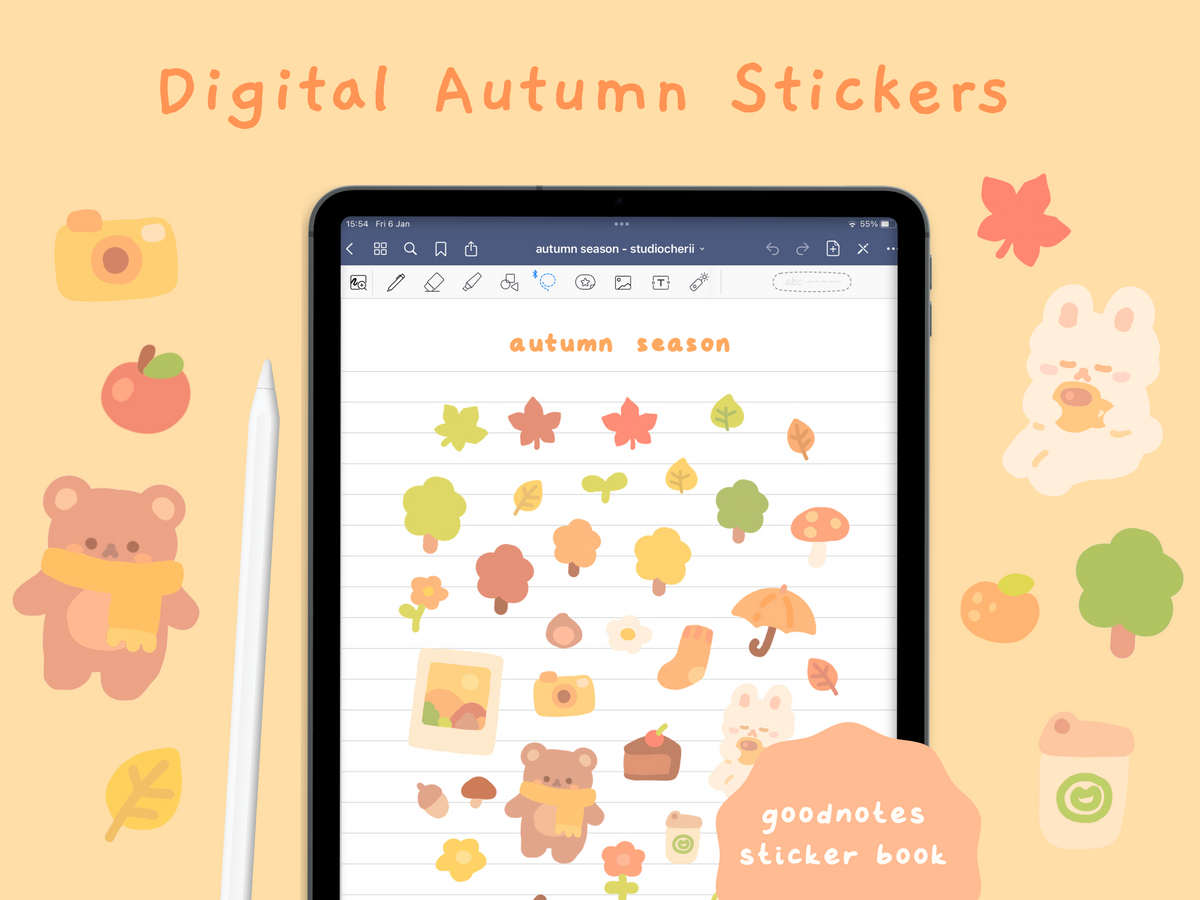 digital stickers - autumn season – StudioCherii