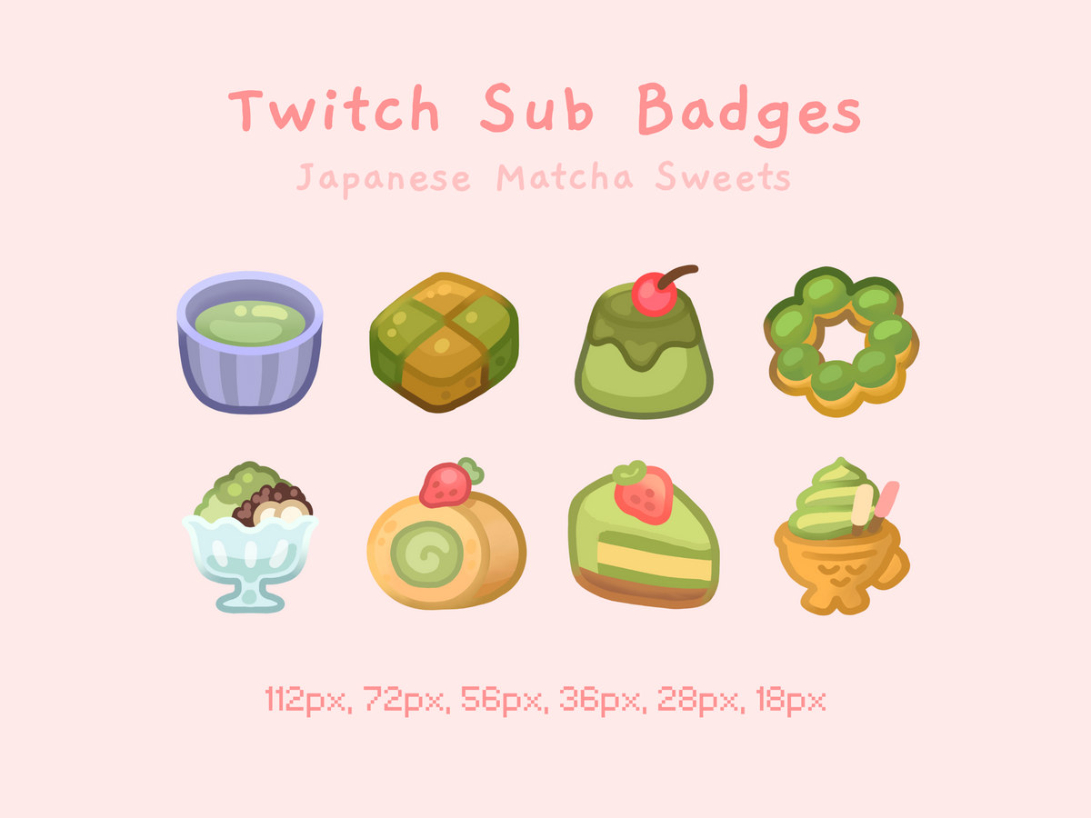 sub badges - matcha sweets – StudioCherii